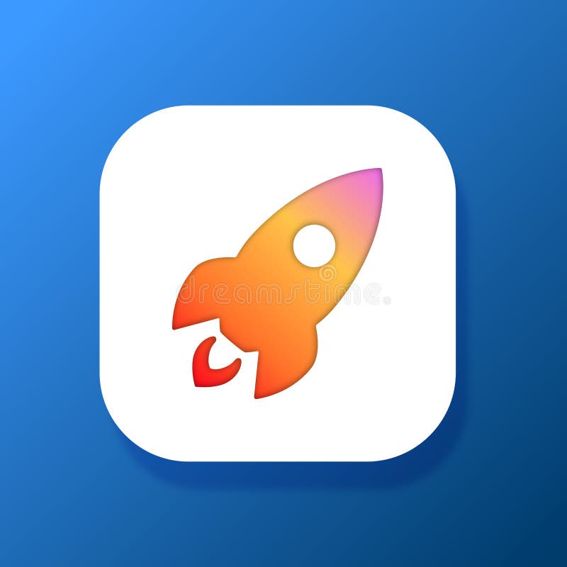 Small Rocket Silhouette Icon. Signs and Symbols Can Be Used for Web ...
