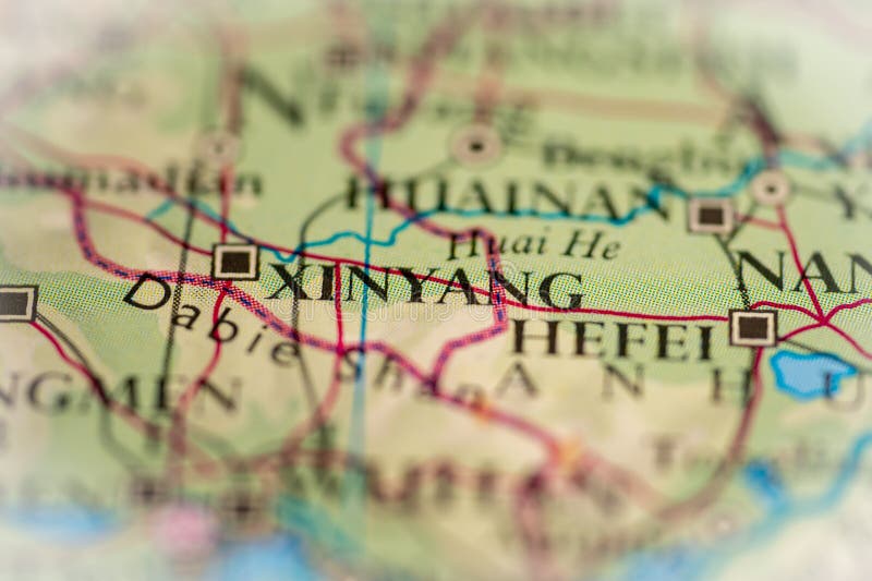 Xinyang, China Highlighted on a World Map Stock Photo - Image of ...