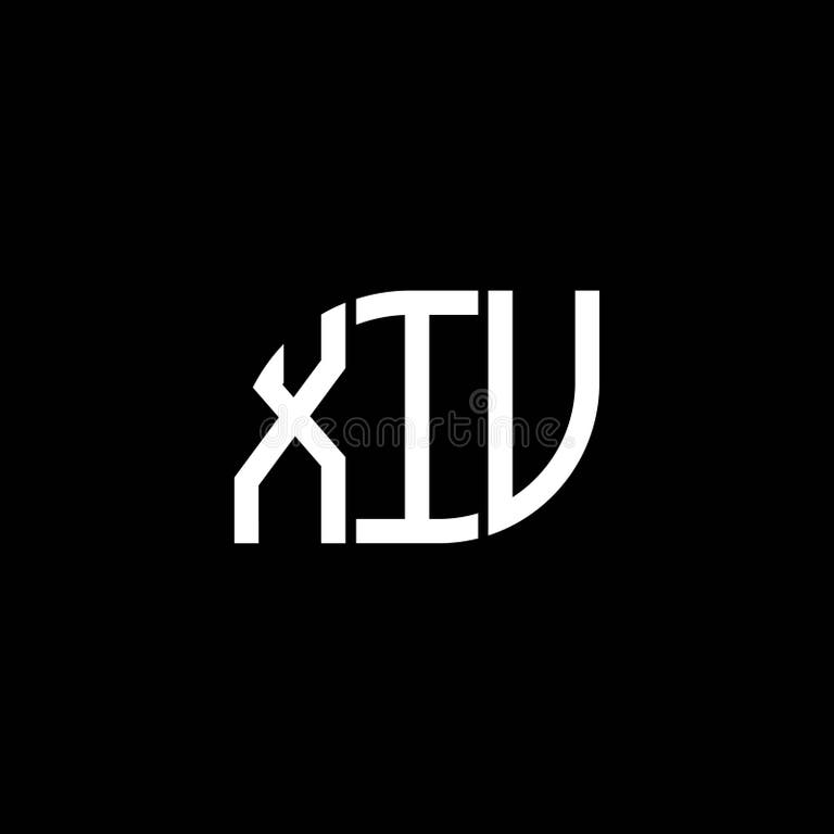 XIV Letter Logo Design on Black Background. XIV Creative Initials ...