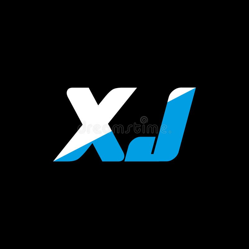 XJ Letter Logo Design on Black Background. XJ Creative Initials Letter ...