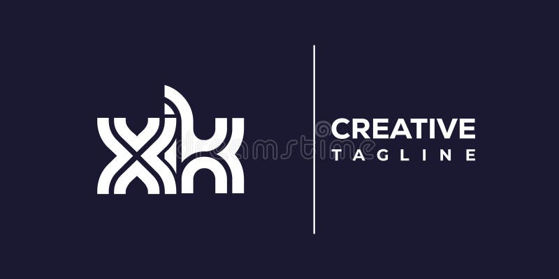 XK abstract logo stock illustration. Illustration of icon - 356196730