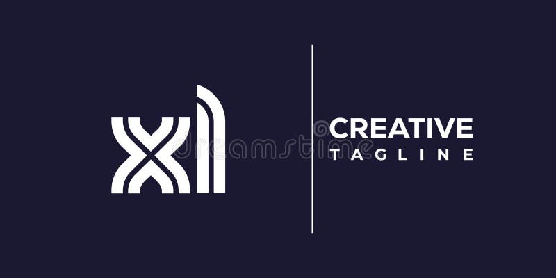 XL abstract logo stock illustration. Illustration of line - 356196733