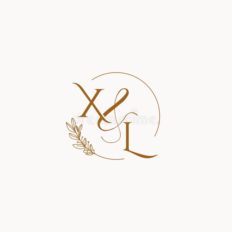 XL Initial Wedding Monogram Logo Stock Illustration - Illustration of ...