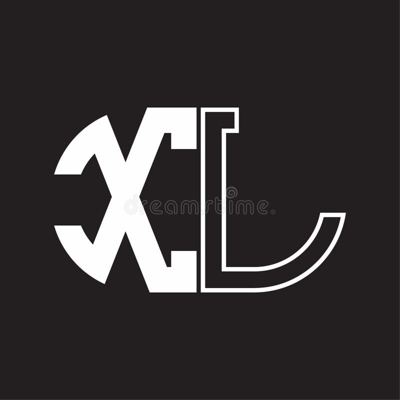 XL Letter Logo Monogram with Oval Shape Negative Space Design Template ...