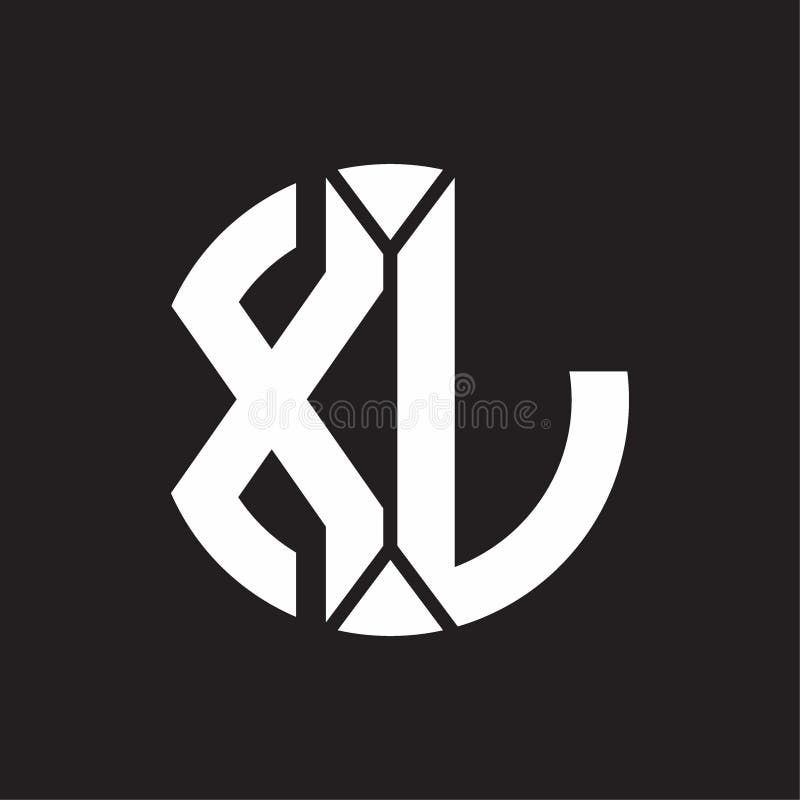 XL Logo Monogram with Piece Circle Ribbon Style Stock Illustration ...