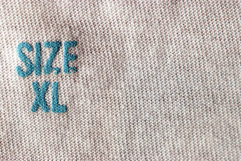 XL size clothing label stock photo. Image of close, laundry - 1947626
