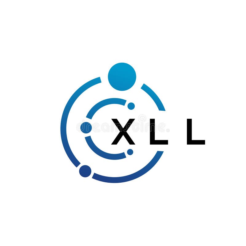 XLL Letter Technology Logo Design on White Background. XLL Creative ...