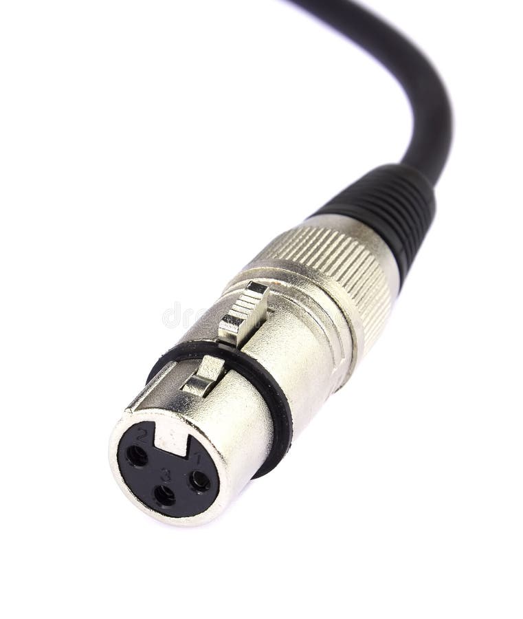 Xlr Cable for Sound Microphone on White Background Stock Photo - Image ...