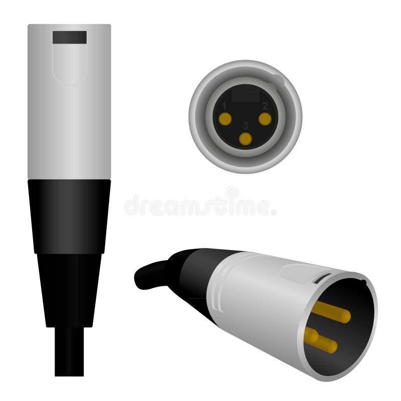 XLR/Microphone Plug - Male stock vector. Illustration of instrument ...