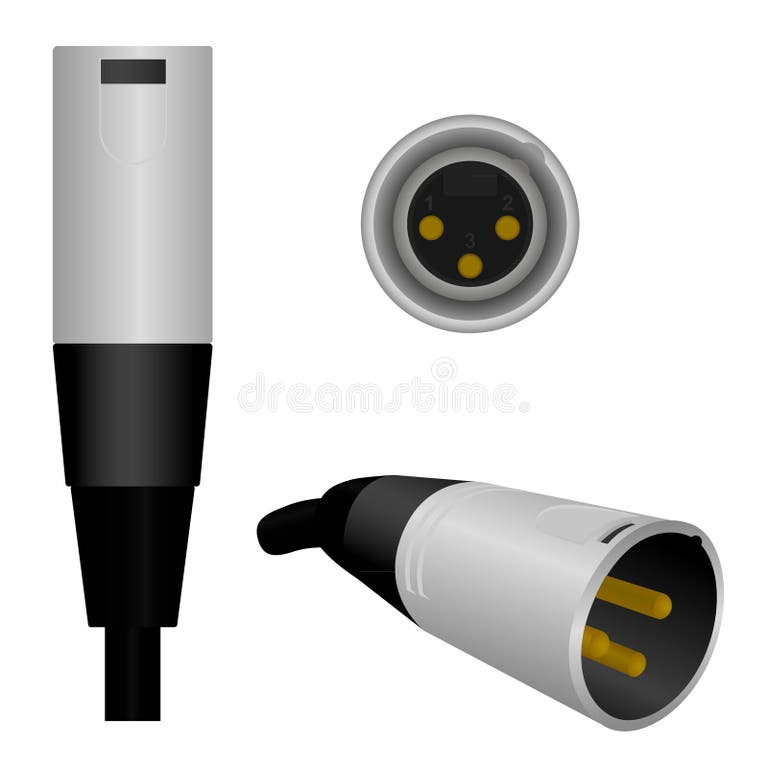XLR/Microphone Plug - Male stock vector. Illustration of instrument ...