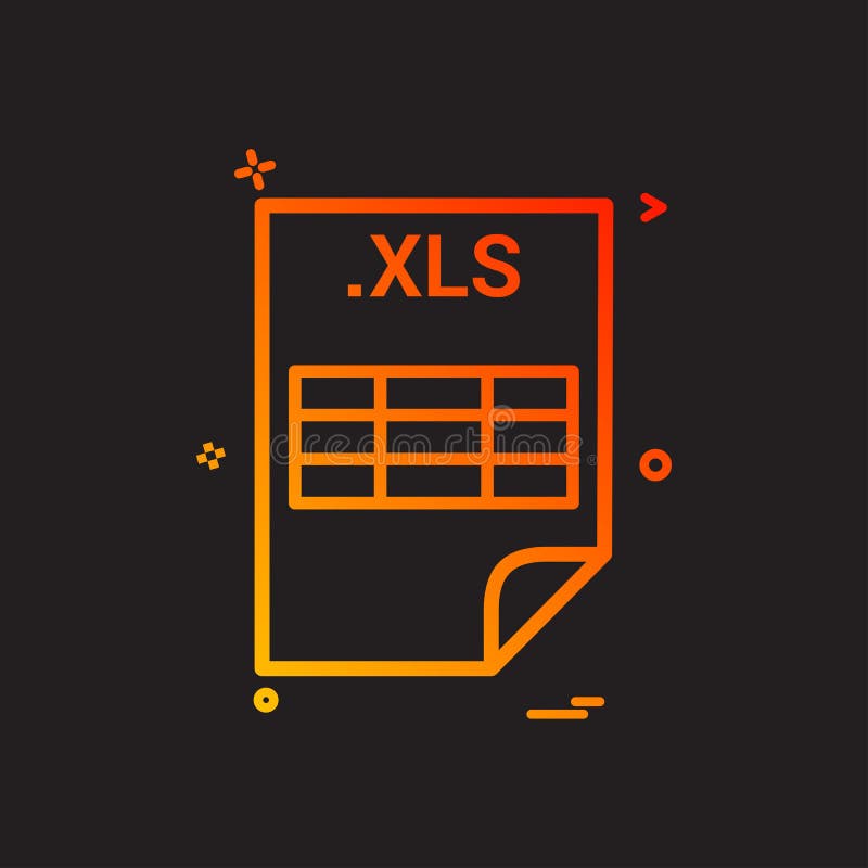 XLS Application Download File Files Format Icon Vector Design Stock ...