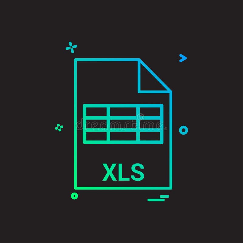 Xls File File Extension File Format Icon Vector Design Editorial Stock ...