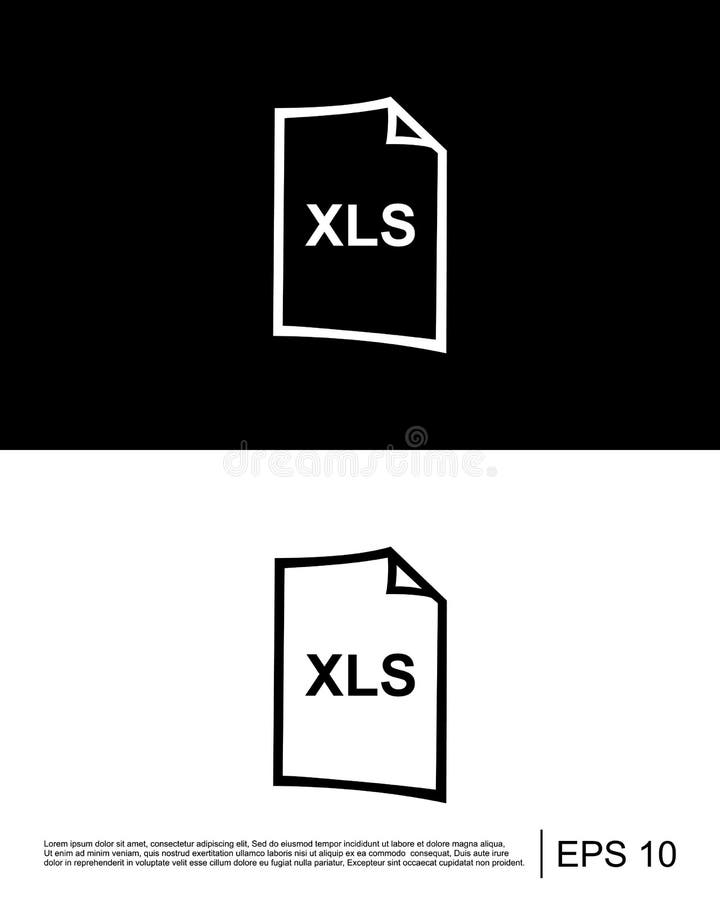 Xls File Format Icon Template Stock Vector - Illustration of file ...