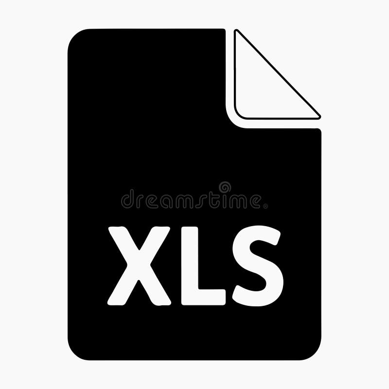 XLS File Spreadsheet Solid Black Icon Stock Vector - Illustration of ...