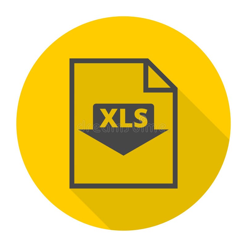 The XLS Icon, File Format Symbol with Long Shadow Stock Vector ... The XLS Icon, File Format Symbol with Long Shadow Stock Vector ...