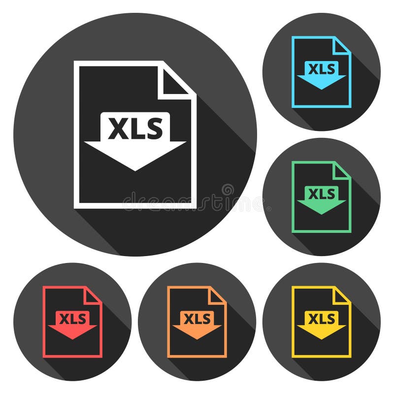 The XLS Icon, File Format Symbol Set with Long Shadow Stock Vector ... The XLS Icon, File Format Symbol Set with Long Shadow Stock Vector ...