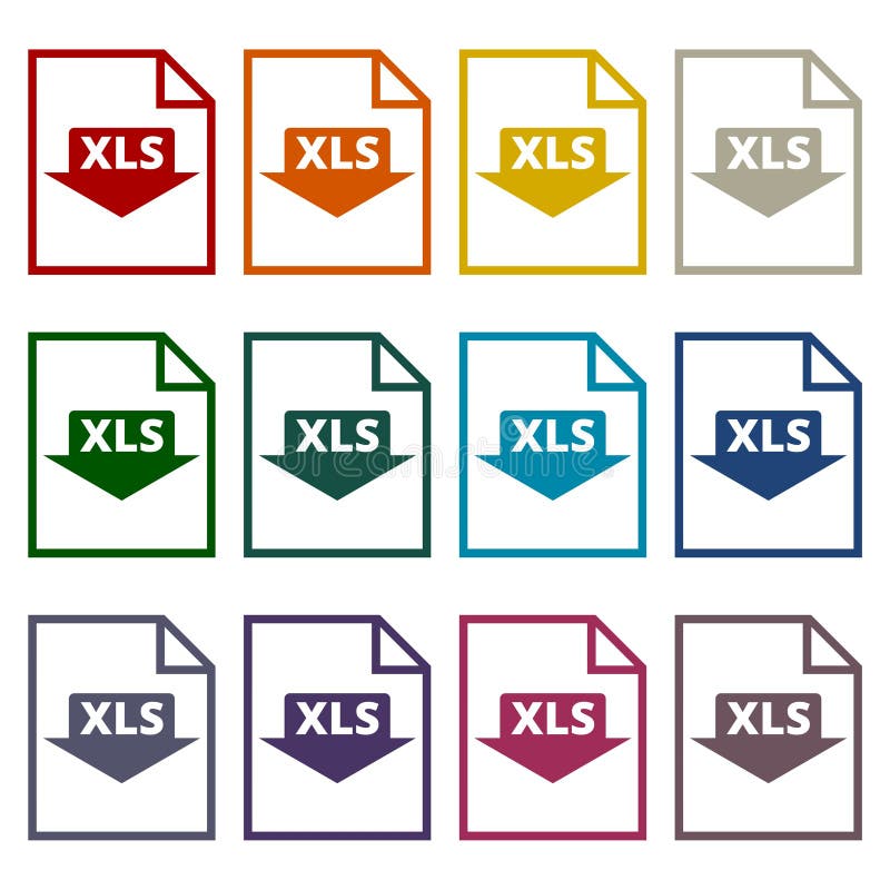 The XLS Icon, File Format Symbol Set Stock Vector - Illustration of ... The XLS Icon, File Format Symbol Set Stock Vector - Illustration of ...