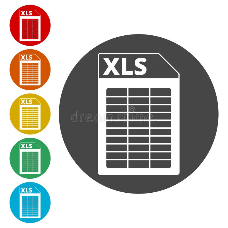 The XLS icon stock vector. Illustration of extension - 182378672