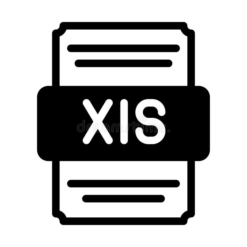 Xls Spreadsheet File Icon with Black Fill Design. Vector Illustration ... Xls Spreadsheet File Icon with Black Fill Design. Vector Illustration ...