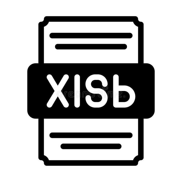 Xlsb Spreadsheet File Icon with Black Fill Design. Vector Illustration ...