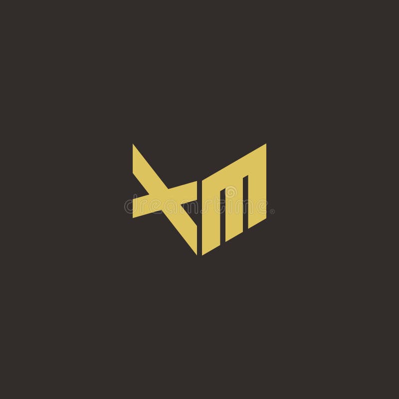 XM Logo Letter Initial Logo Designs Template with Gold and Black ...