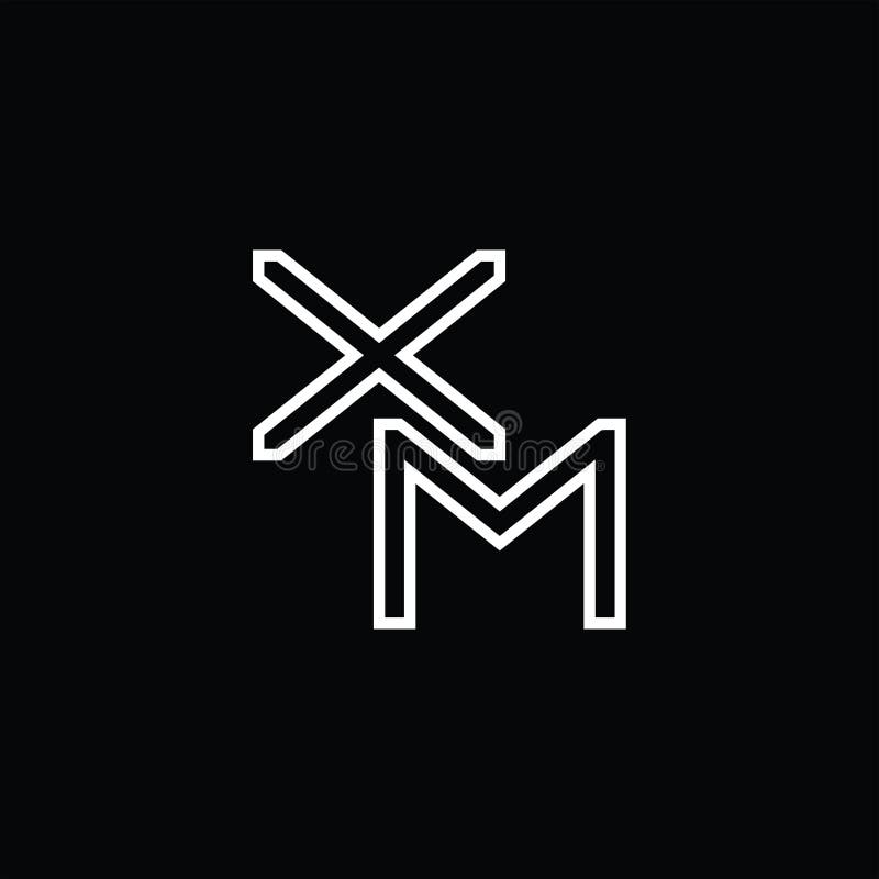 XM Logo Monogram with Line Style Design Template Stock Illustration ...