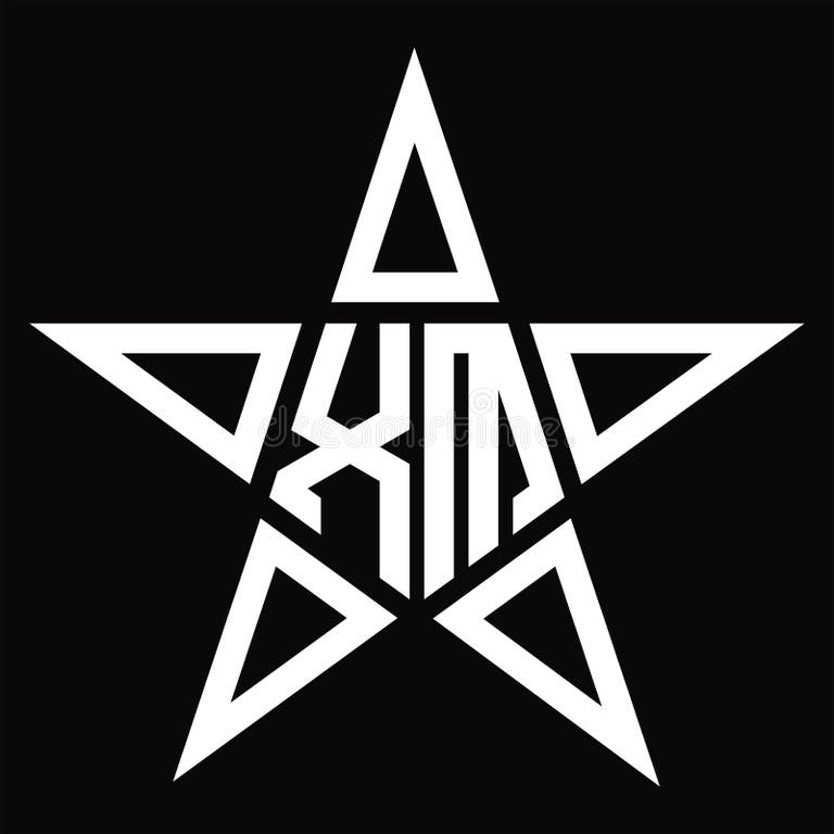XM Logo Monogram with Star Shape Design Template Stock Vector ...