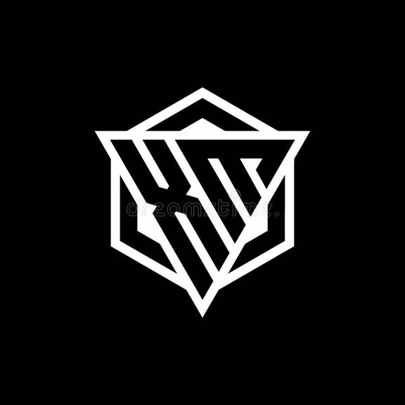 XM Logo Monogram with Triangle and Hexagon Shape Combination Stock ...