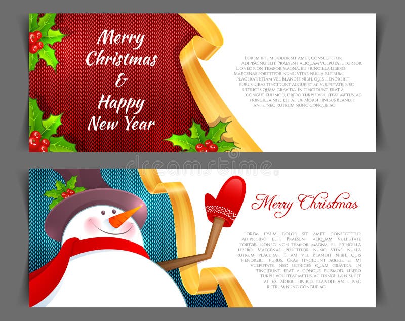 Xmas back with snowman stock vector. Illustration of smile - 45896703