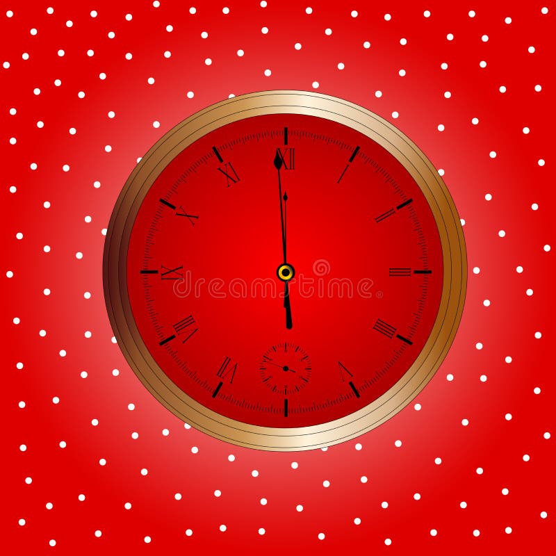 Clock Face Showing Midnight Stock Illustrations – 78 Clock Face Showing ...