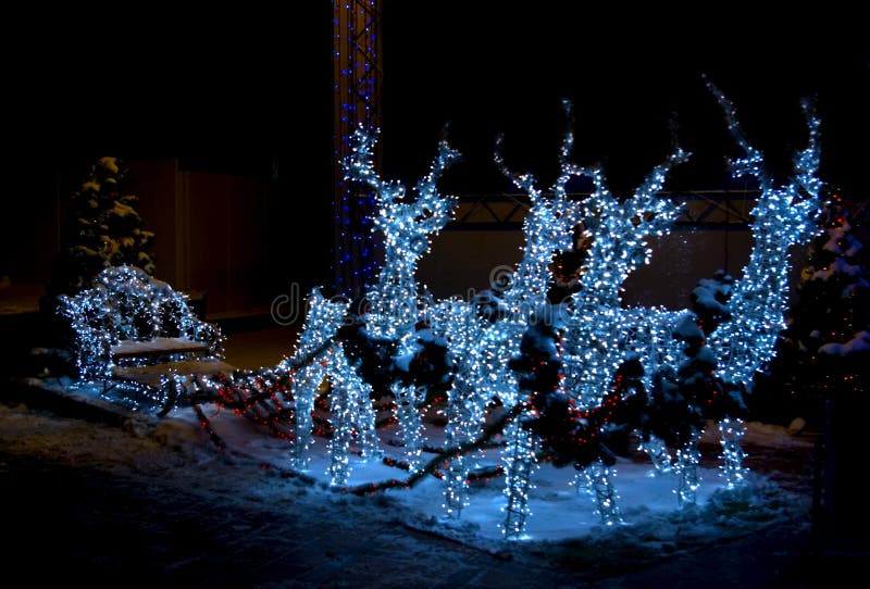 Xmas deer stock image. Image of glow, deer, toys, santa - 7176733