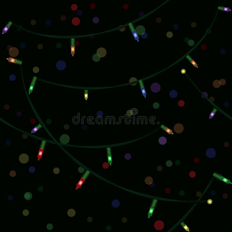 Xmas Lights in and Out of Focus - Multicolor Stock Vector ...