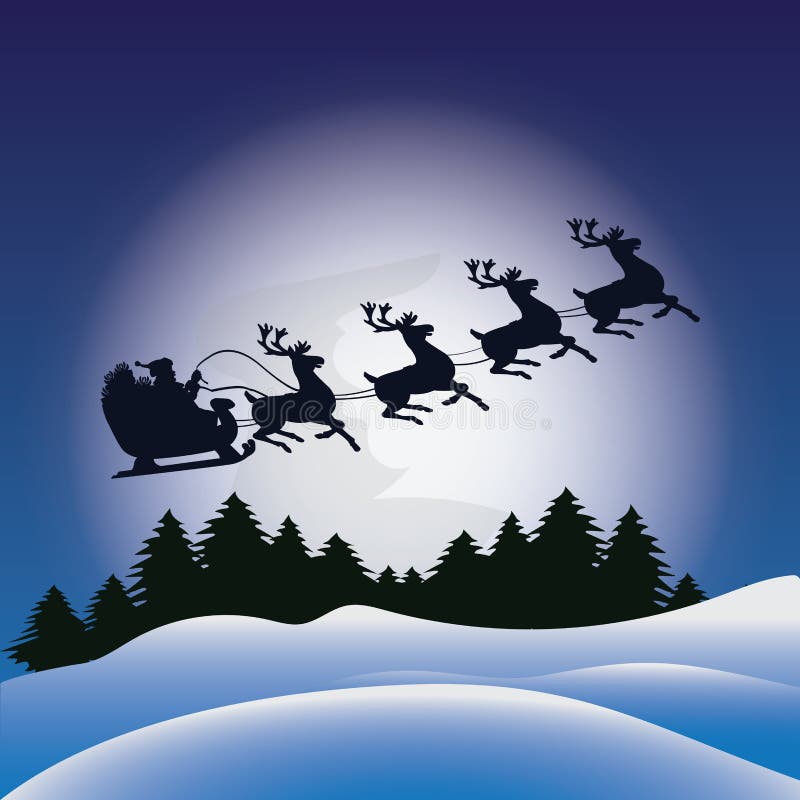 Xmas scene stock vector. Illustration of winter, holiday - 78966037