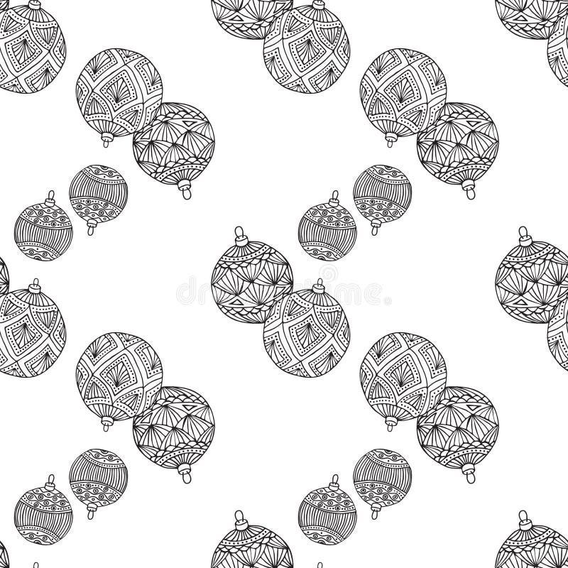 Xmas Seamless Pattern with Christmas Tree Balls Hand Drawn Art Design ... Xmas Seamless Pattern with Christmas Tree Balls Hand Drawn Art Design ...