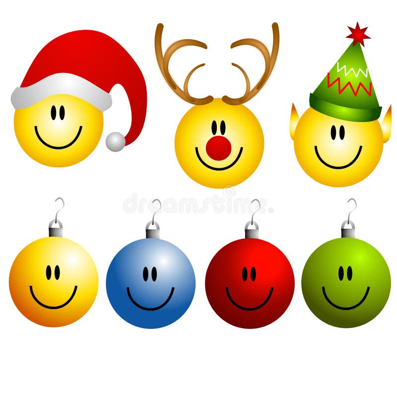 Christmas Smiley stock vector. Illustration of smiley - 3682665