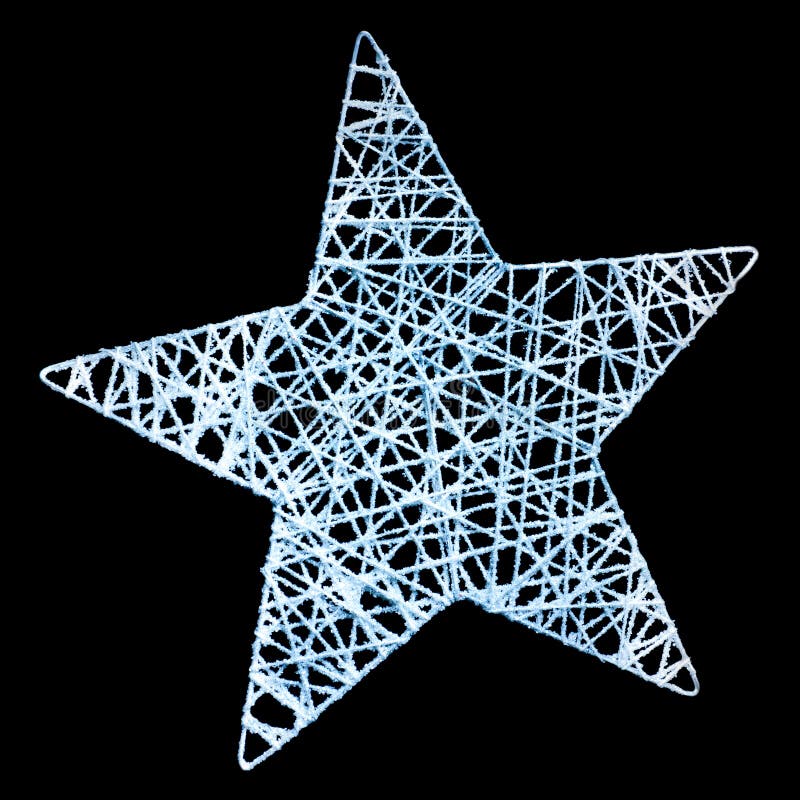 Xmas Star on Black Background Stock Photo - Image of winter ...