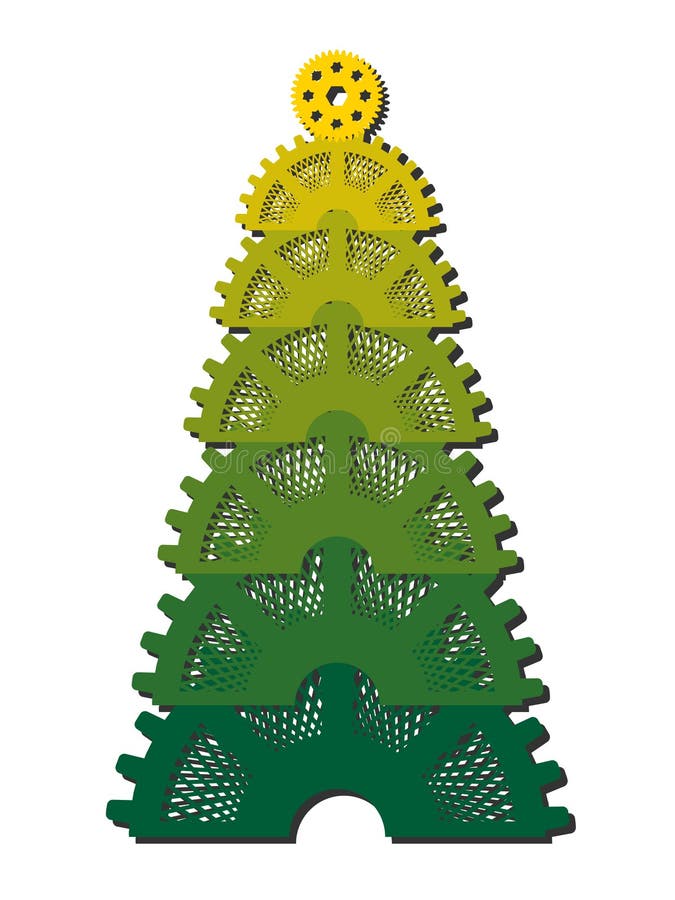 Gear tree 1 gray stock vector. Illustration of interface - 83131463
