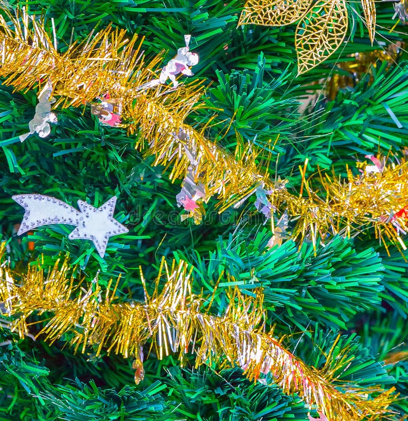 Xmass tree decoration stock photo. Image of golden, spruce - 60326334