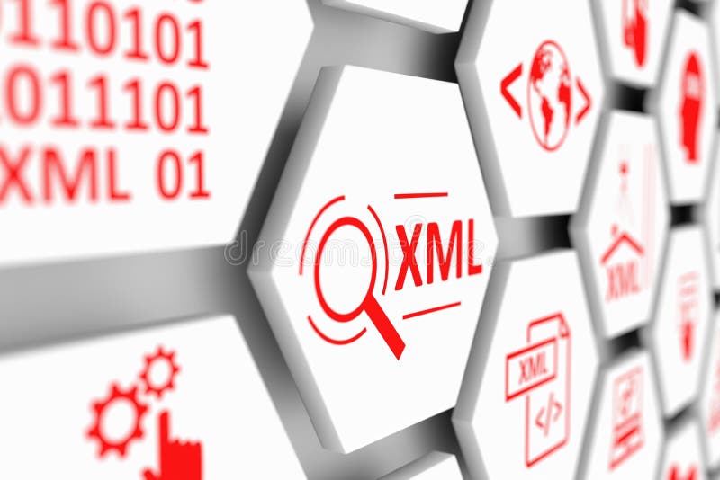 XML concept stock illustration. Illustration of data - 107792131