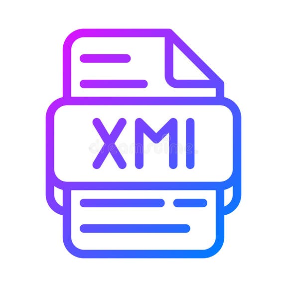 Xml Document Format File Type Icon. Trendy Database Icons with Gradient ...