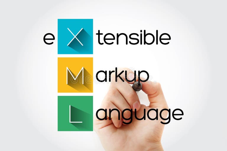 XML - EXtensible Markup Language Acronym, Technology Concept Background ...