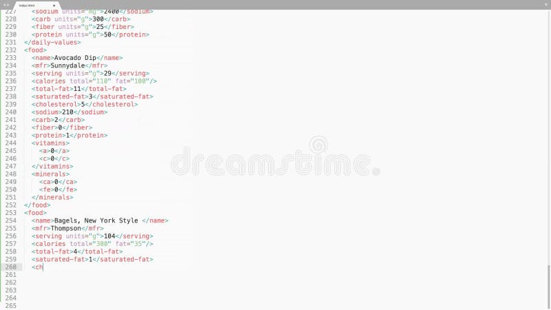 Xml Extensible Markup Language Source Code Typing Effect Xml Ticker Colored Commands Editor