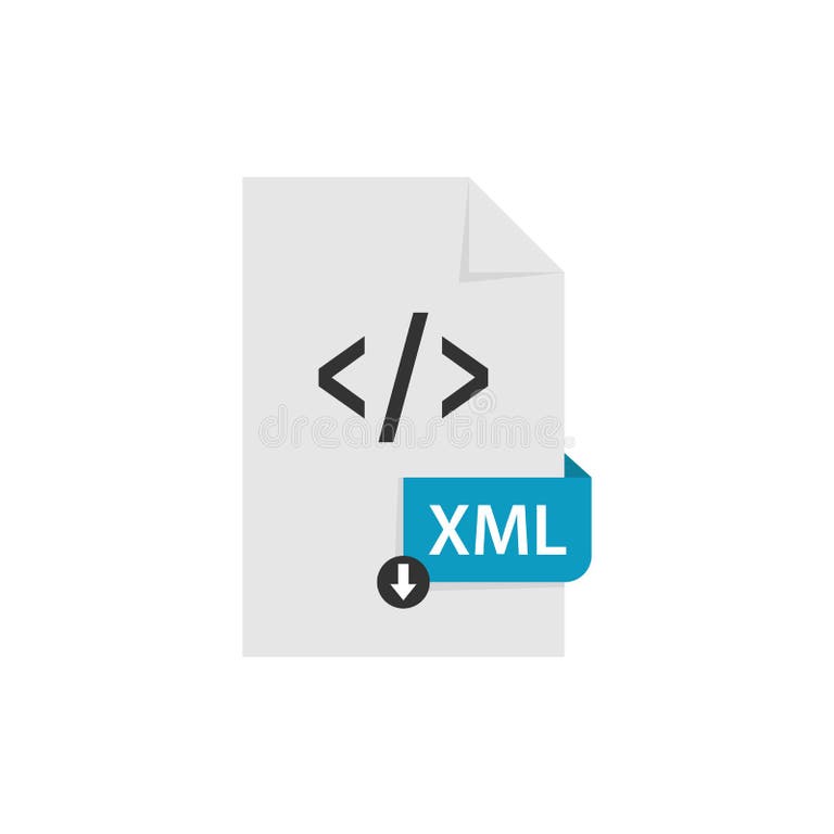 XML File Document Download Css Button Icon Vector Stock Vector - Illustration of information ...