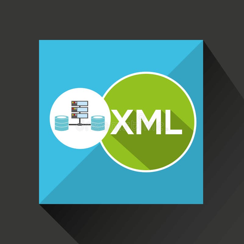 Xml Language Data Base Storage Stock Vector - Illustration of business ...
