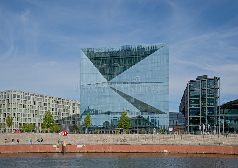 3XN Cube building, Berlin editorial photography. Image of bridge ...