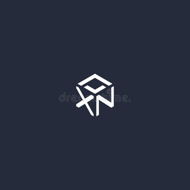 XN Initial Hexagon Logo Design Stock Illustration - Illustration of ...