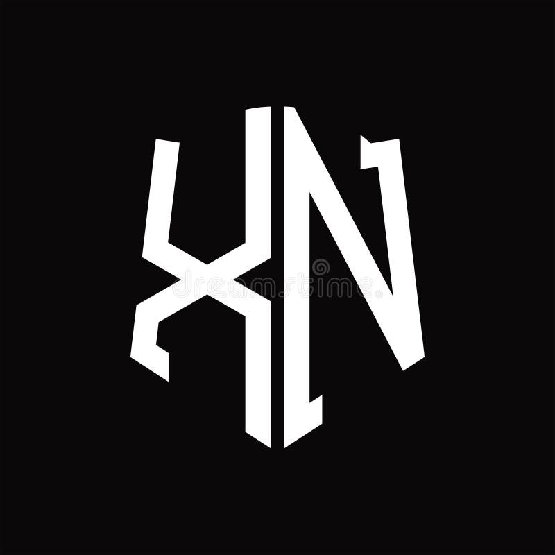 XN Logo Monogram with Shield Shape Ribbon Design Template Stock Vector ...