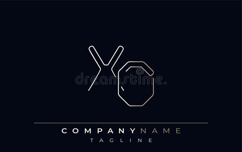 XO Abstract Line Style Logo Stock Vector - Illustration of logo, visual ...