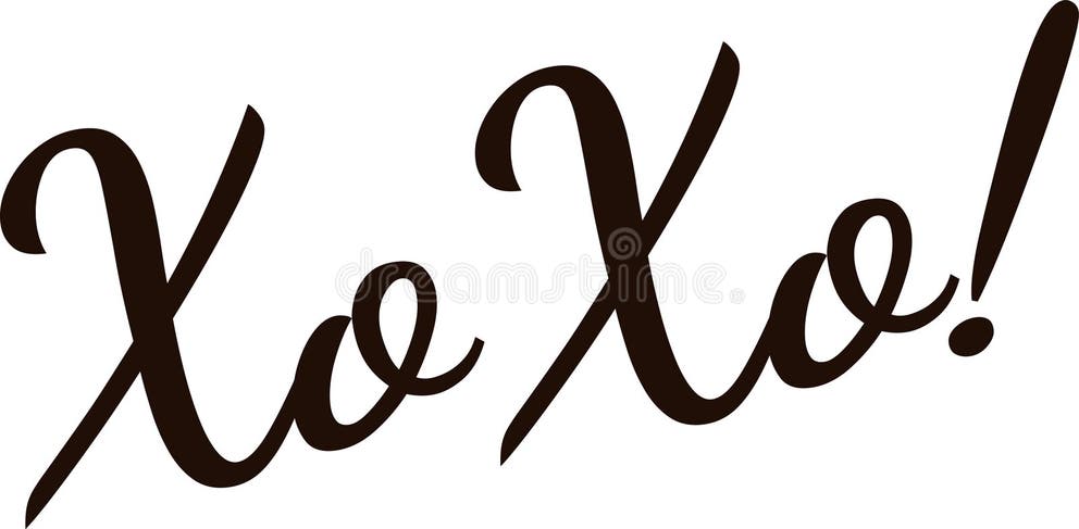 Xo Xo Lettering Sticker stock vector. Illustration of valentine - 297117161