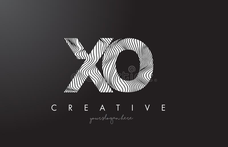 XO X O Letter Logo with Zebra Lines Texture Design Vector. Stock Vector ...